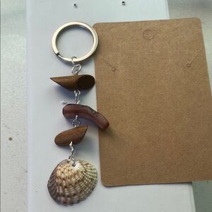 Hand Crafted | Accessories | Seashell And Wood Keychain | Poshmark